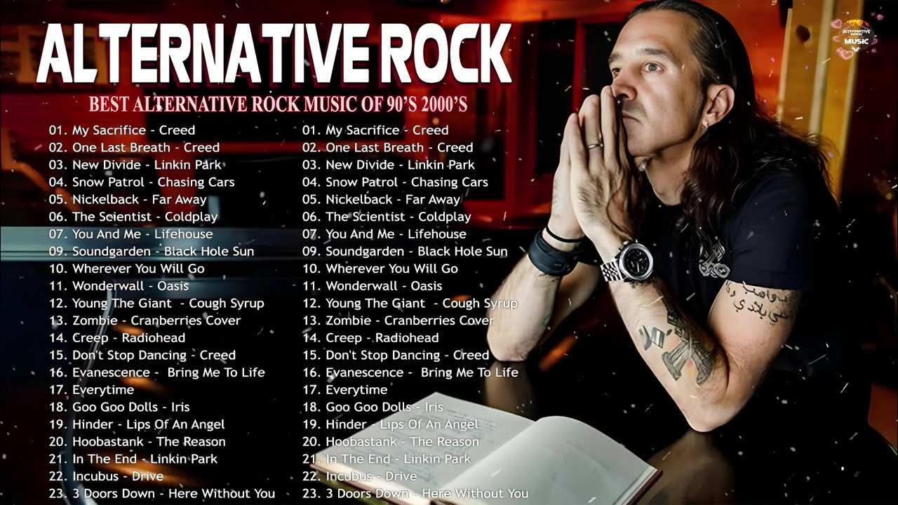 Creed, Linkin Park, Metallica, Nickelback, Green Day, Coldplay💕Alternative Rock Greatest Hits