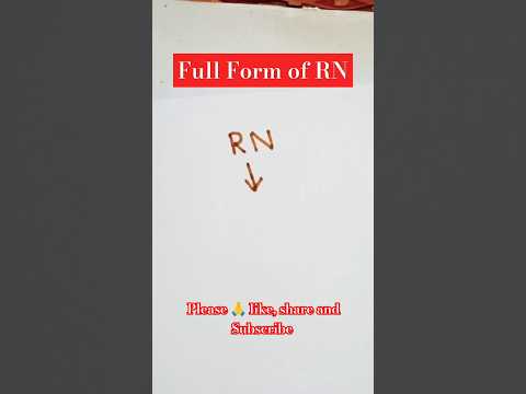 Full Form of RN #shorts #uniqueknowledge #gk #upsc #basicfullform