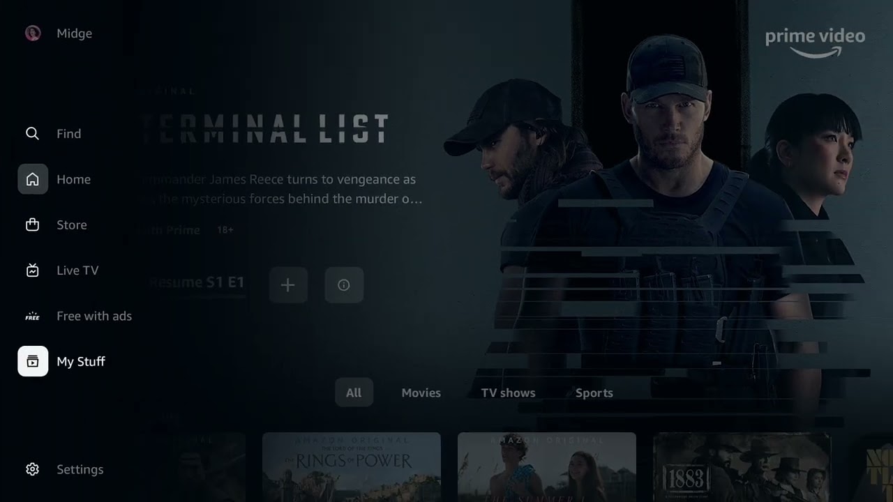 Amazon Prime Video new interface