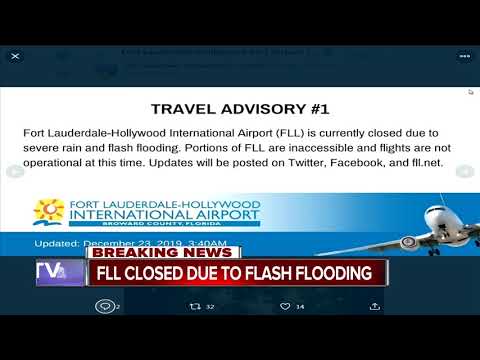 Fort Lauderdale-Hollywood International Airport closed to severe rain, flash flooding