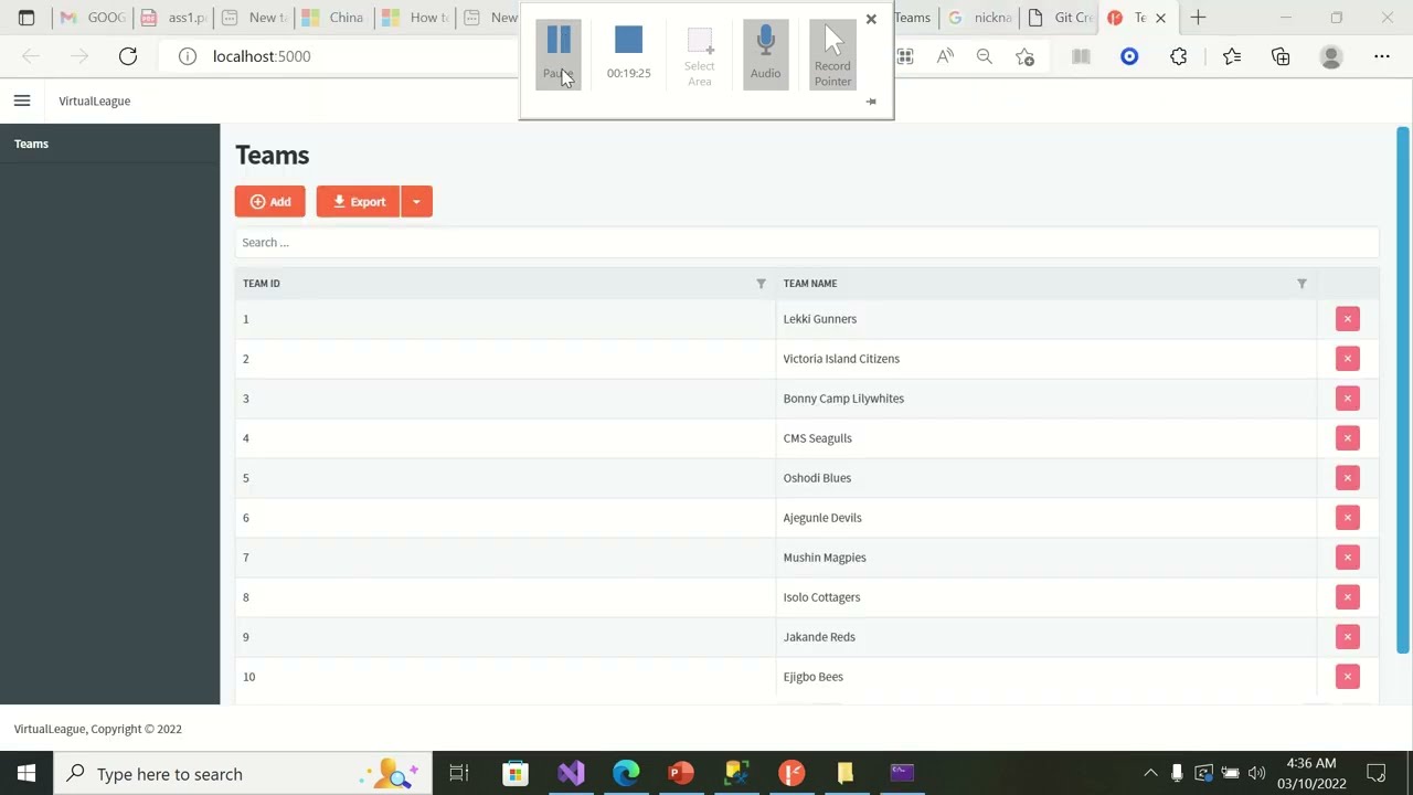 Creating virtual football league app using radzen and radzen blazor ... Creating virtual football league app using radzen and radzen blazor ...