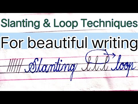 Accelerate Your Handwriting Skills with the Slant Loop Technique!