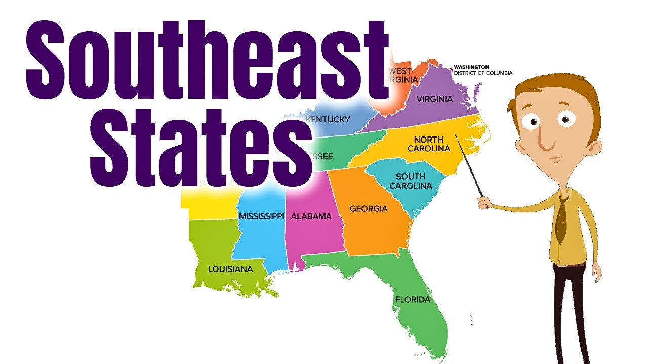 Learn the U.S. States: The Southeast Region