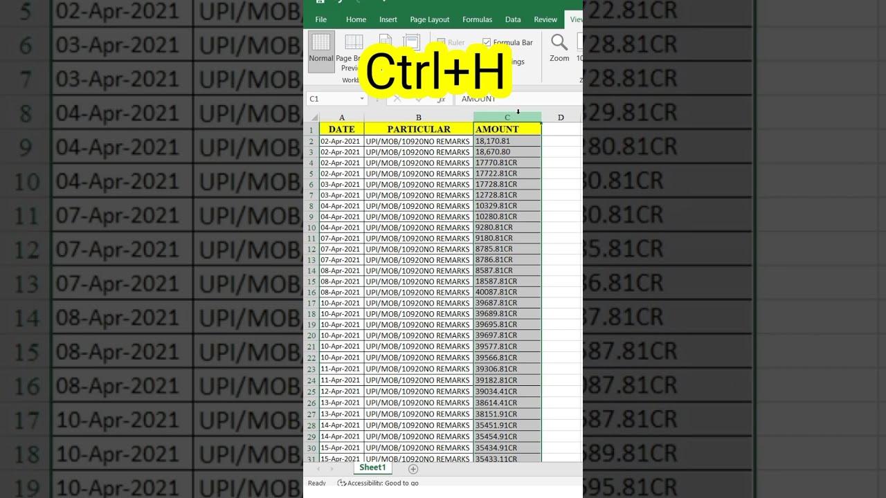Remove Dr and Cr Formatting In Excel | #shorts #excelshorts