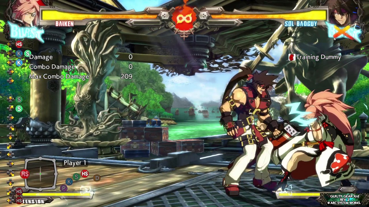 Baiken Sheet - Midscreen Beginner Combos