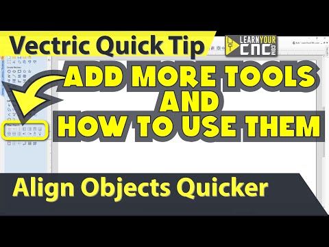 Alignment Tools on Drawing Tab for Quick Access - Vectric VCarve, Aspire, & Cut2D Quick Tip