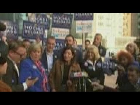 Hochul campaigns in NYC, GOP's Zeldin votes