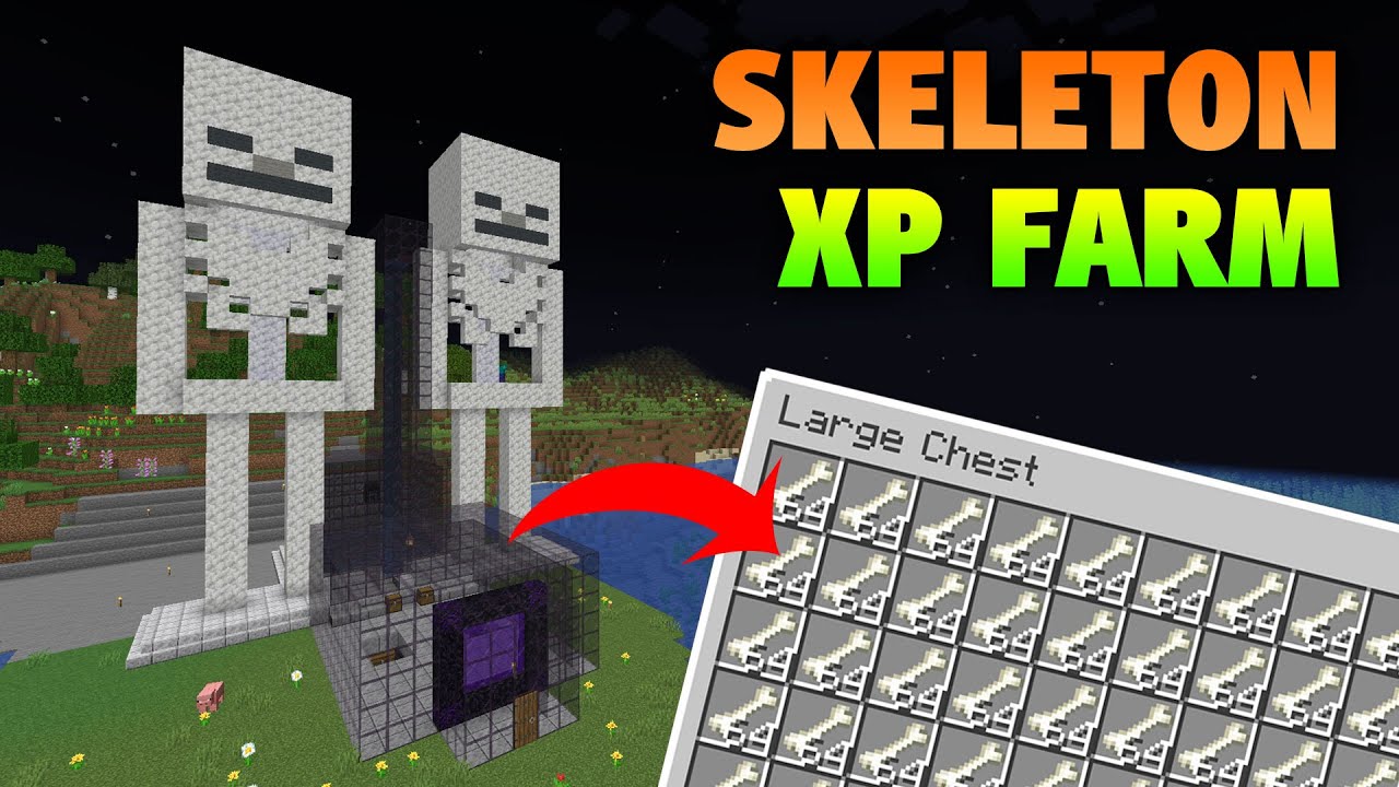 Skeleton spawner XP farm tutorial - ABOVE GROUND
