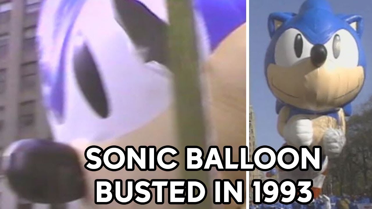 Sonic the Hedgehog balloon busted at 1993 Macy's Thanksgiving Day Parade