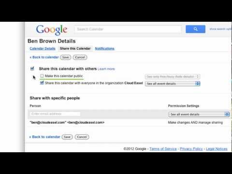 Share Google Calendars