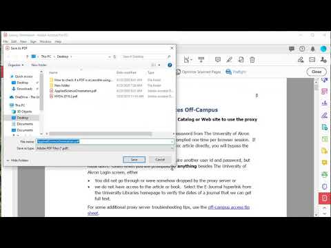 How to use the preflight tool in Adobe Acrobat Pro DC to fix PDF UA issues