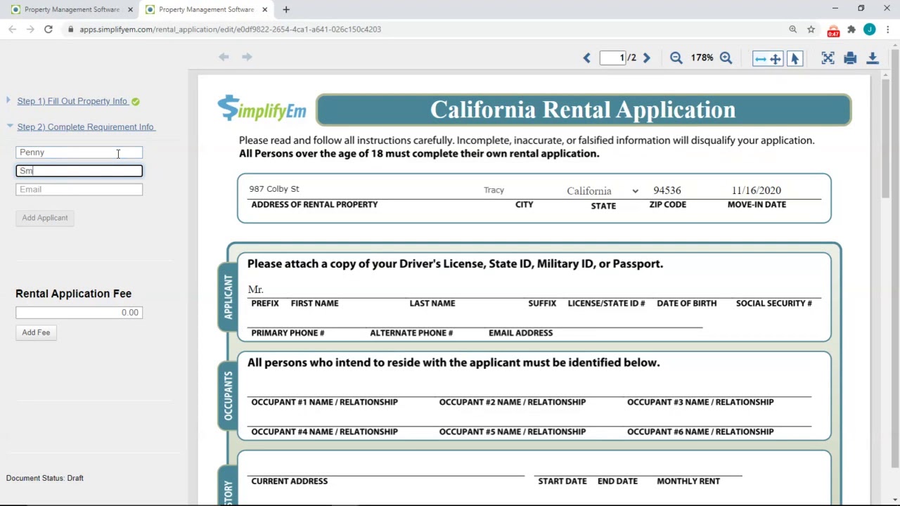Send an Online Rental Application