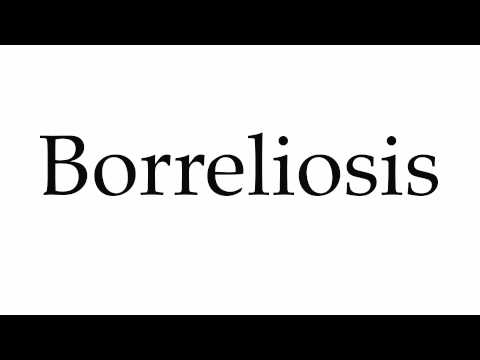 How to Pronounce Borreliosis