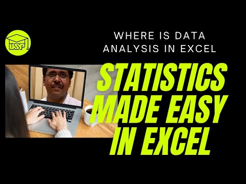 Where is Data Analysis in Excel - Statistics made easy with Excel - Excel Statistics tutorial
