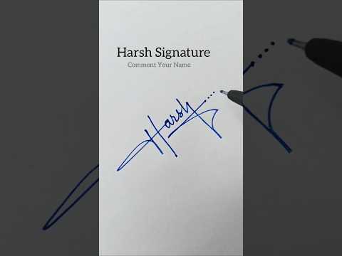 How to sign harsh name signature ✍️ #shorts #signature