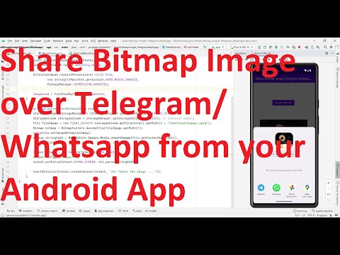How to share bitmap image over Telegram, WhatsApp, google photos, etc. from your Android App ...