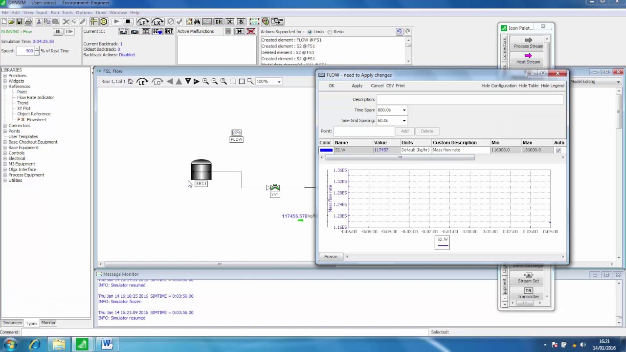 DYNSIM Process Simulation – Plot Trends