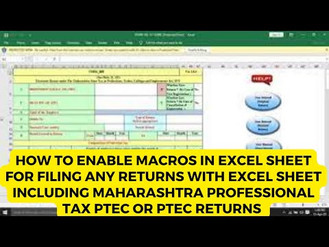 How to Enable Micro or Macro in Excel Utility for Filing Any Tax Returns Income Tax Professional Tax