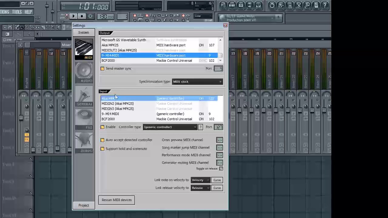 FL Studio sync with MPC2000xl, BCF 2000, MPK 25 Part 2