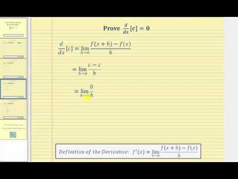 Prove the Derivative of a Constant: d/dx[c] | Math Help from Arithmetic ...