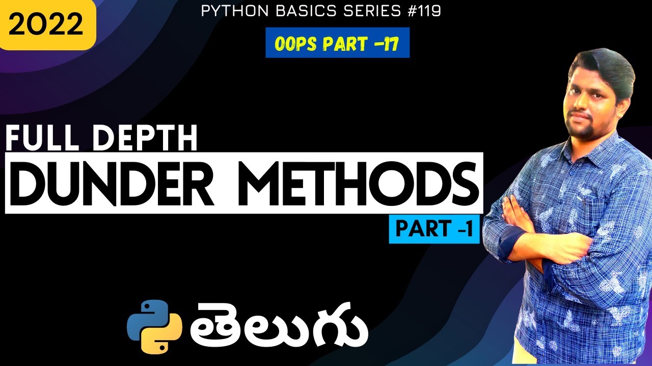 #119 Dunder Methods in Python Part-1 | oops concepts | Python tutorials