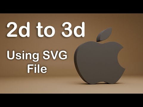 "How to Convert SVG Files to 3D Models in Blender – Step-by-Step Tutorial (Apple Logo Included!)"