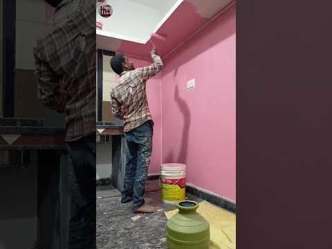 How to wall painting Home Wall work l low budget walls paint