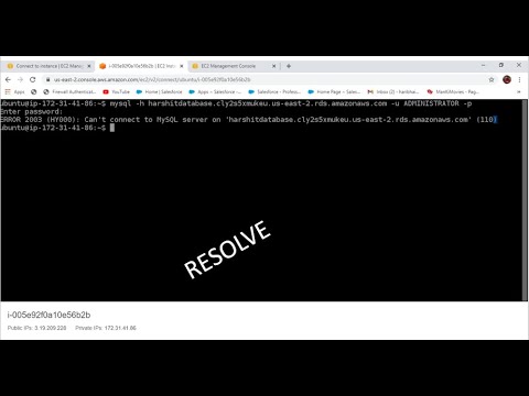 AWS RDS error Can't connect to MySQL server on Solution