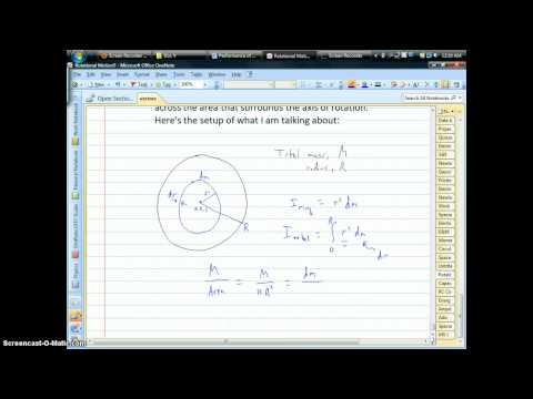 Moment of Inertia for Disks