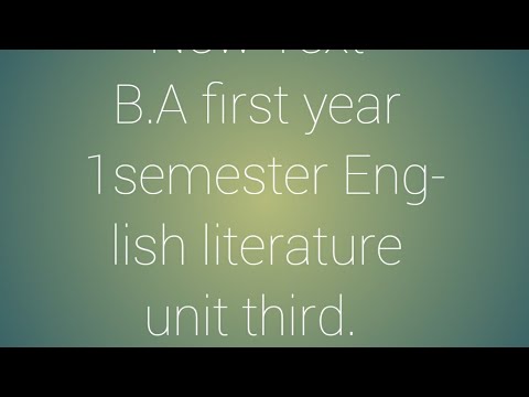 B.A first year 1semester English literature unit third definition of the imagery.