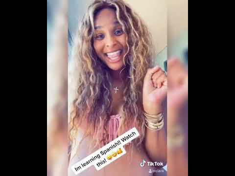 Ciara and Lala on TikTok singing in Spanish