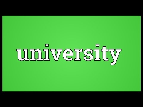 University Meaning