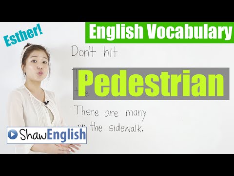 English Vocabulary: Pedestrian