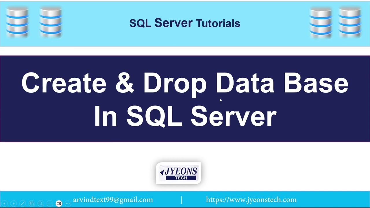 Create and Drop database in SQL Server using Management studio using SQL Script Query