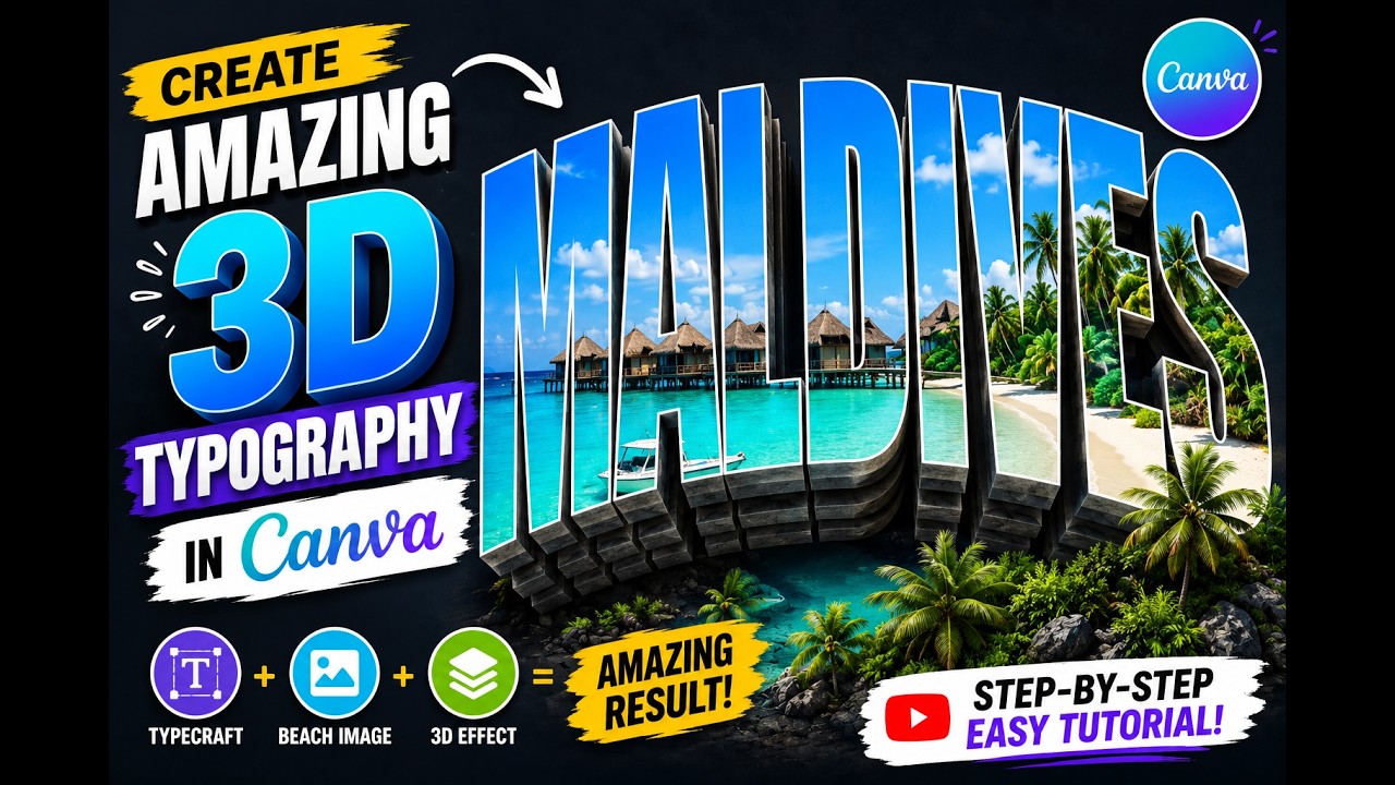 How to Create AMAZING 3D Typography in Canva