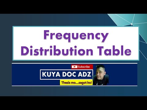 Frequency Distribution Table (FDT): How to make one???