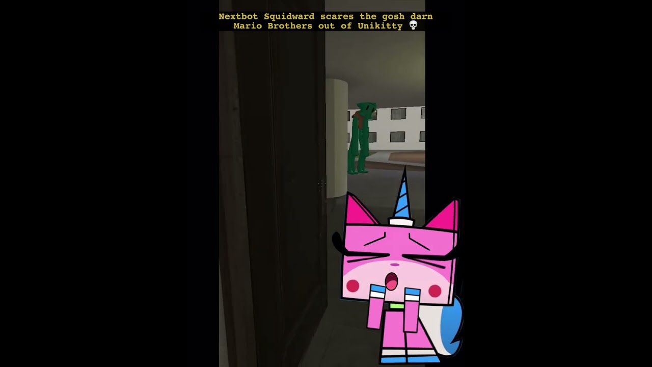 Unikitty gets scared by Nextbot Squidward