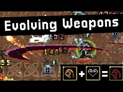 Vampire Survivors - How to Evolve your weapon using Whip to Bloody Tear as an example.