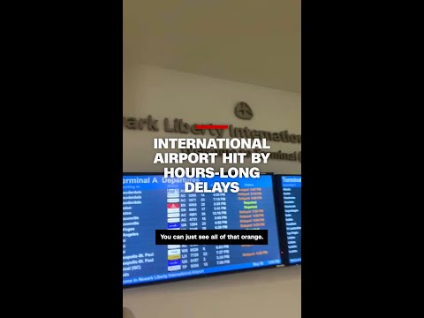 Inside Newark's Terminal B as hundreds of flights delayed