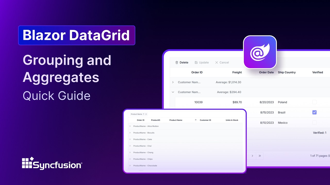 Blazor DataGrid: Grouping and Aggregates Feature Walkthrough