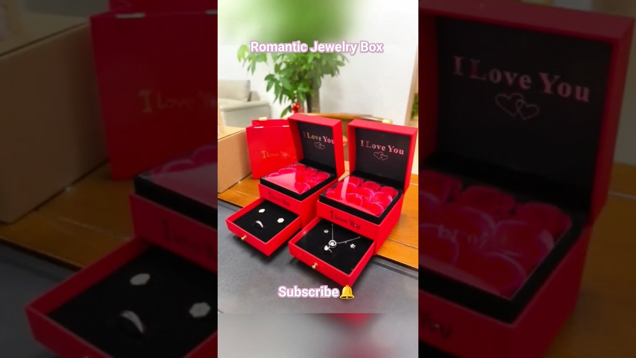 Valentine's Day Engagement Ring Box,Custom Jewelry Necklace Earrings Packaging Boxes, Drawer Boxes.