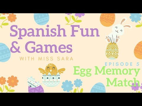 Spanish Fun and Games: Egg Memory Match Game