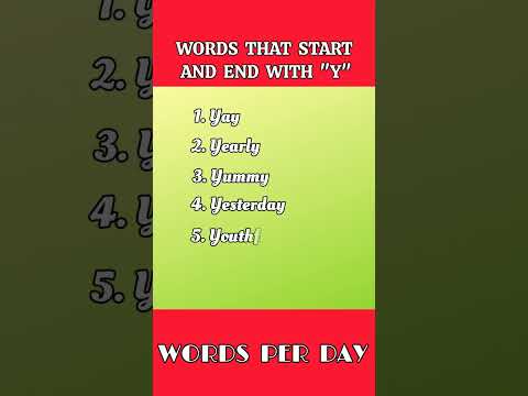 Words that start and end with "Y" #englishlearners #englishlearning #youtubeshorts