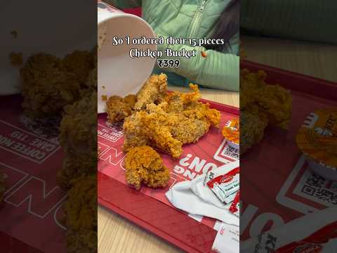 #ad KFC 15 Piece Chicken Bucket ๐ Use Code - FRY674 & get โน100 off๐ #kfc #kfcchicken #offer