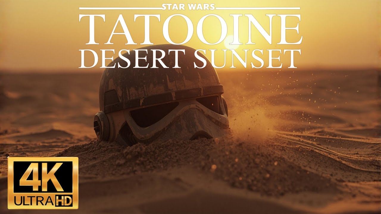 Tatooine Desert Sunset | Star Wars 4K Ambient | 4 Hours