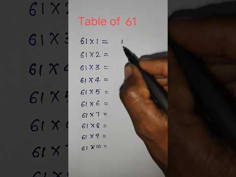 Table of 61