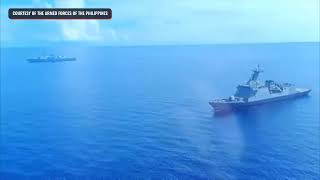 WATCH: Philippine, Canadian Navy ships hold joint sail in West Philippine Sea