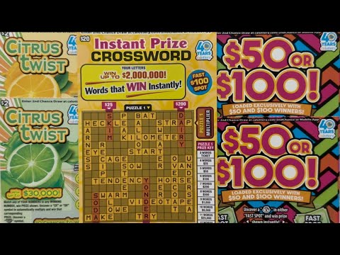 New Tickets!! Instant Prize Crossword!! Citrus Twist!! $50 Or $100!!