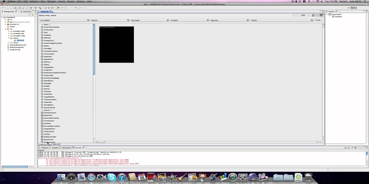 Android SDK Tutorial #1: Hello World