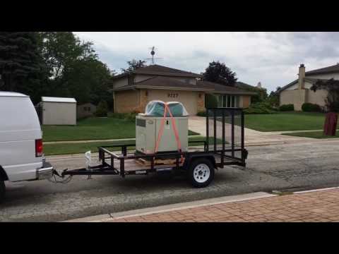 R & L Carriers delivers an Onan generator
